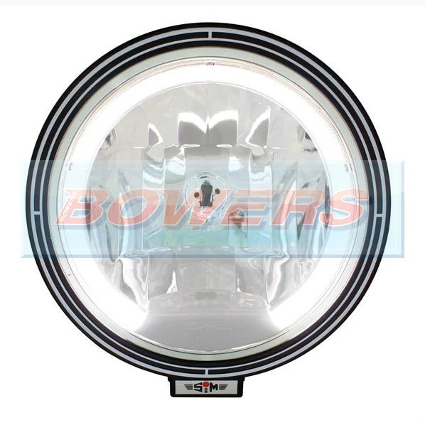 SIM 3227 12V/24V 9" Inch Round Spotlight Spotlamp + Led Angel Eye ...