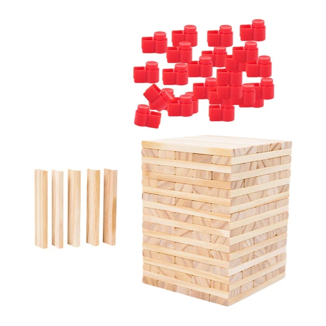 JEU DE SOCIÉTÉ à empiler des blocs en bois, 100 pièces, pour les ...