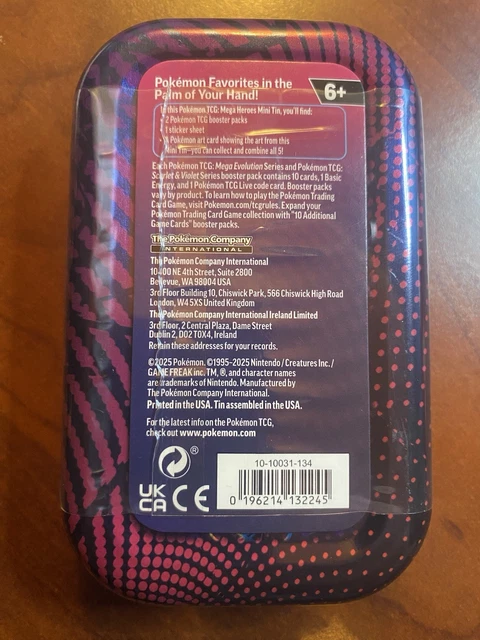 POKEMON TCG MEGA Evolution Mini Tin [Mega Gardevoir Art] Mega Heroes New/Sealed £18.19 - PicClick UK