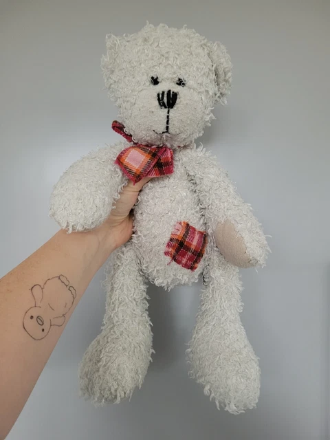 RUSS BERRIE ‘TILLY’ Teddy Bear White Soft Plush Beanie Toy 15” Alice’s ...