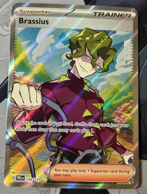 POKEMON TCG BRASSIUS 135/131 2025 Prismatic Evolutions Ultra Rare Card ...
