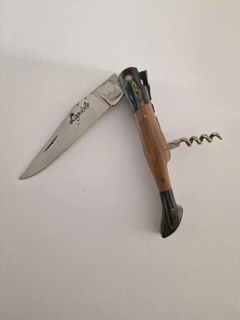 COUTEAU PLIANT LAGUIOLE Avec Tire Bouchon. Couteau LAGUIOLE EUR 12,00 ...