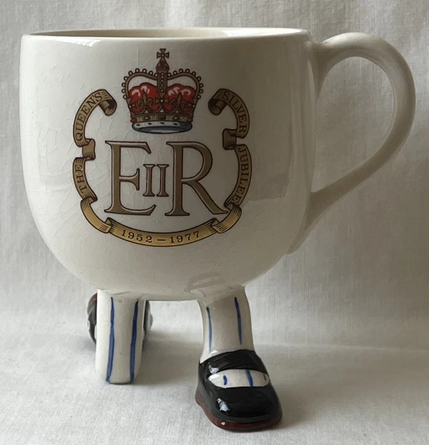 CARLTON WARE QUEEN Elizabeth II 1977 Silver Jubilee Legs Mug. $10.24 ...