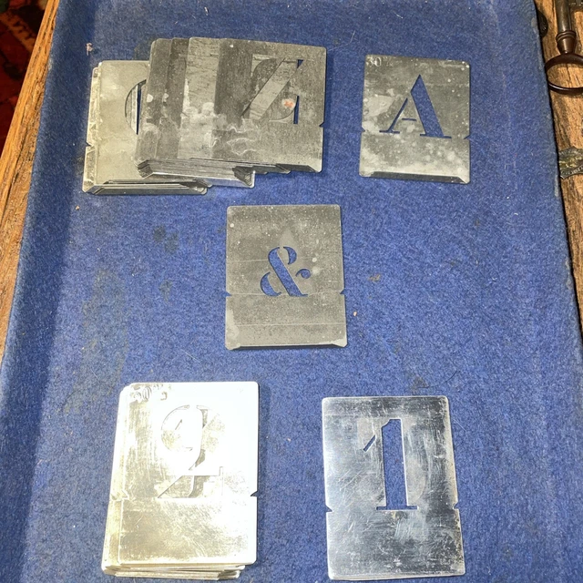 POCHOIR ANCIEN ALPHABET Et Chiffres 30 Millimètres EUR 15,00 - PicClick FR