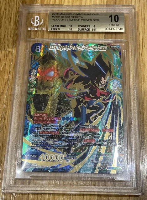 SS4 VEGETA PEAK of primitive power Bt8-136 Scr Bgs 10 Dragon Ball Super ...