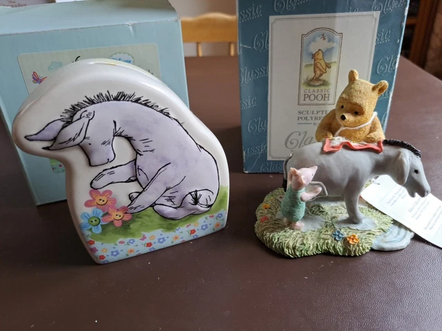 CLASSIC WINNIE THE Pooh figurine and Eeyore Money Box £16.00 - PicClick UK