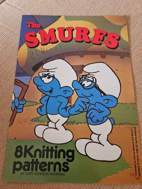 THE SMURFS 8 Knitting Patterns By Gary Kennedy Intarsia £4.00 - PicClick UK