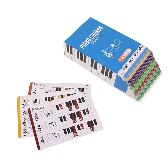 PIANO CHORD PIANO Chords Chart Cartes Flash pour 120 Chords,Fun ...