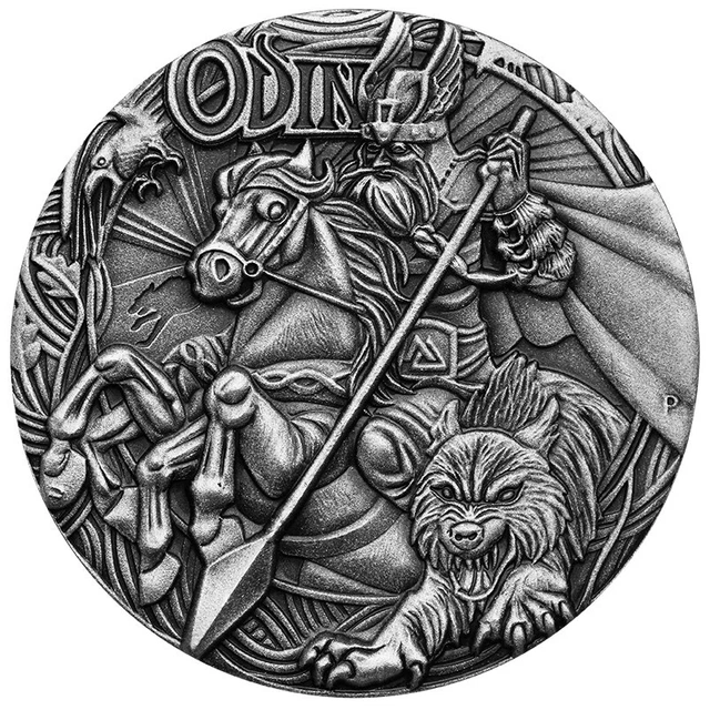 2016 NORSE GODS ODIN 2oz Silver High Relief Antiqued Coin $220.00 ...