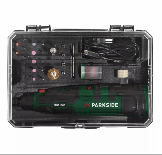 PARKSIDE 12V CORDLESS Rotary Tool Multi Grinder PFBS 12 B6, with *44 ...