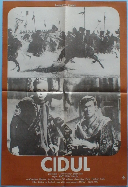 MOVIE POSTER=EL CID/CIDUL=CHARLTON Heston, Sophia Loren, dir. Anthony ...