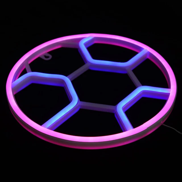 NEON SIGN FOOTBALL Pattern Bedroom Decor LED Aesthetic Room Decor Neon ...