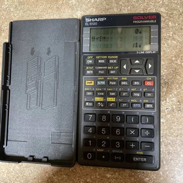 SHARP EL-5120 SOLVER Programmable Scientific Calculator Rare for Parts ...