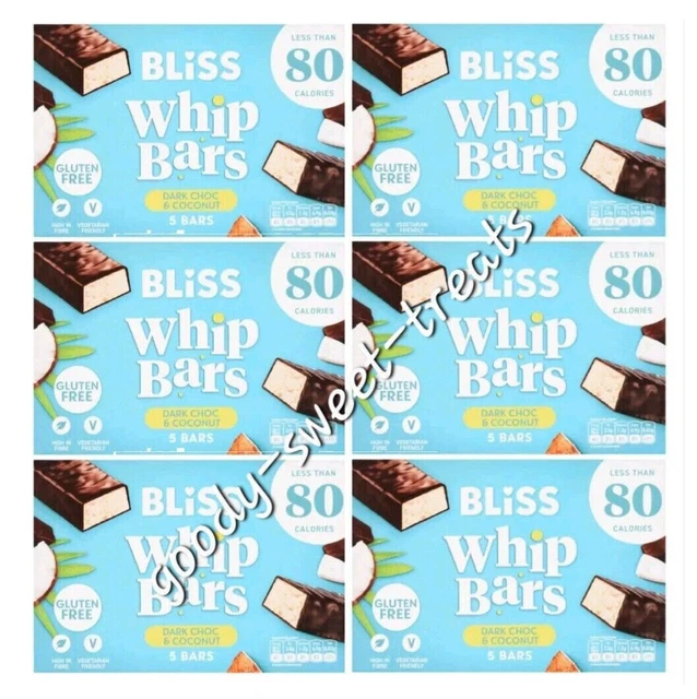 NEW 30 BARS Bliss Whip Bars Dark Chocolate & Coconut Whip Bars £12.99 - PicClick UK