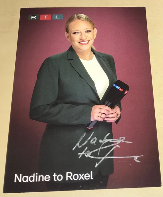 NADINE TO ROXEL Original signierte Autogrammkarte RTL Autogramm Karte ...