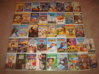 ANIMAL MOVIE VHS LOT Disney Kids Live Action Dogs Pet Horse Clamshell ...