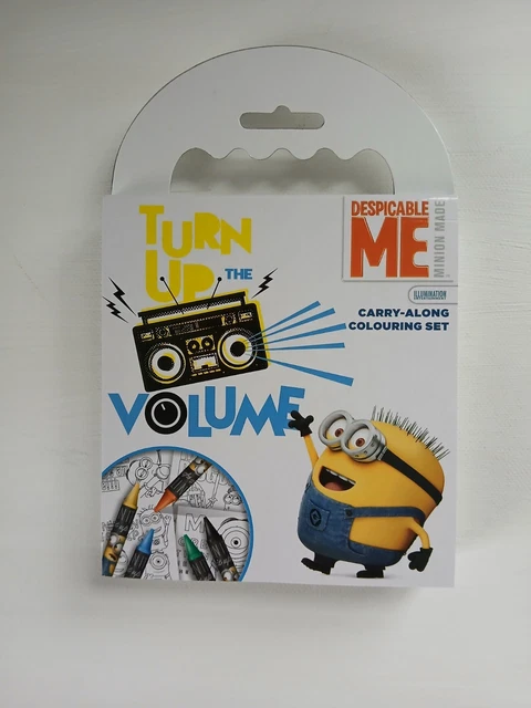 NEW DESPICABLE ME Minions Carry Along Colouring Book Set and Crayons £4 ...