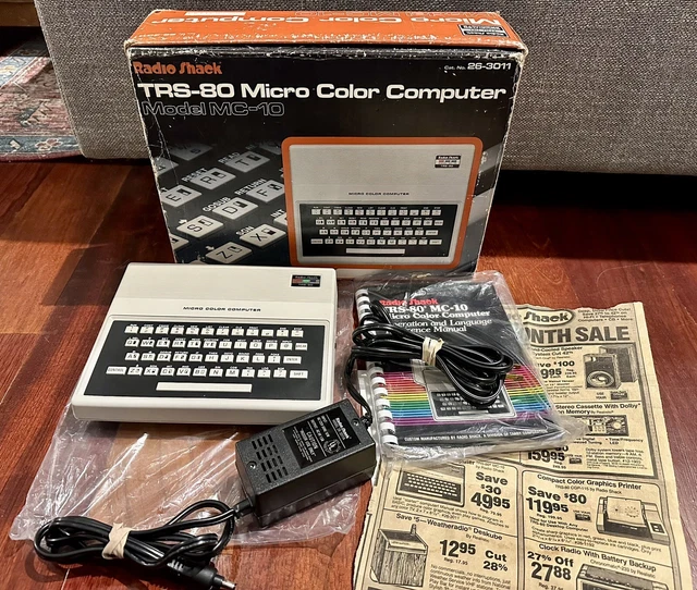 VINTAGE RADIO SHACK TRS-80 Computer Model MC-10 Micro Color Computer w ...