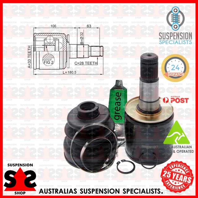 FRONT AXLE LEFT Joint Kit, Drive Shaft Suit MITSUBISHI Pajero Sport 2.4 DI-D EUR 109,07 ...