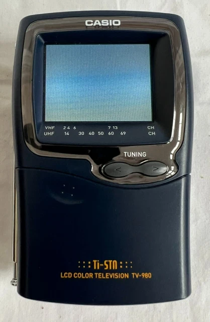 VINTAGE CASIO MODEL Tv-980b Ti-STN Portable LCD Color Television ...