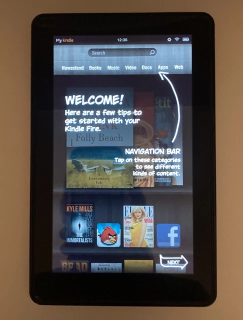 AMAZON KINDLE FIRE 1st Generation 7" Screen, 8gb, WiFi Black Model ...