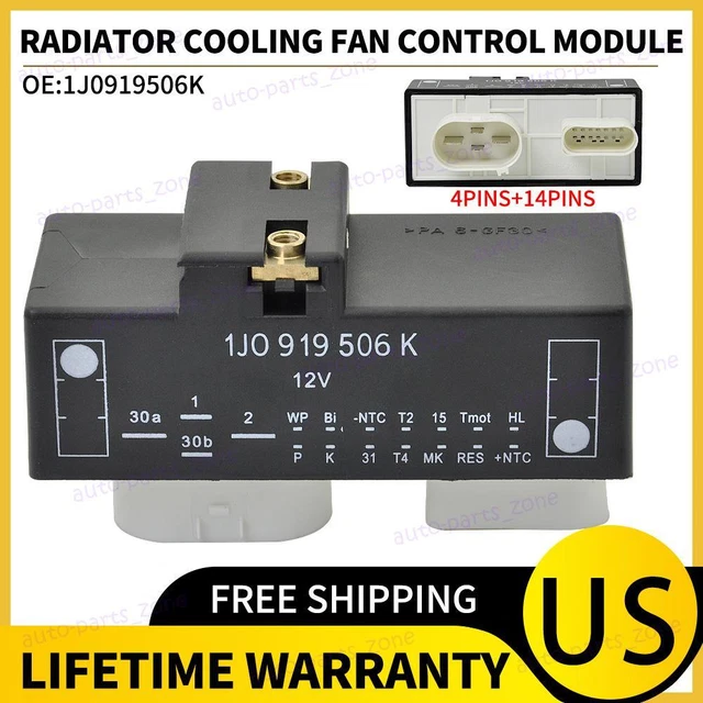 RADIATOR COOLING FAN Control Module for 00-Up Beetle Jetta Golf Audi TT ...