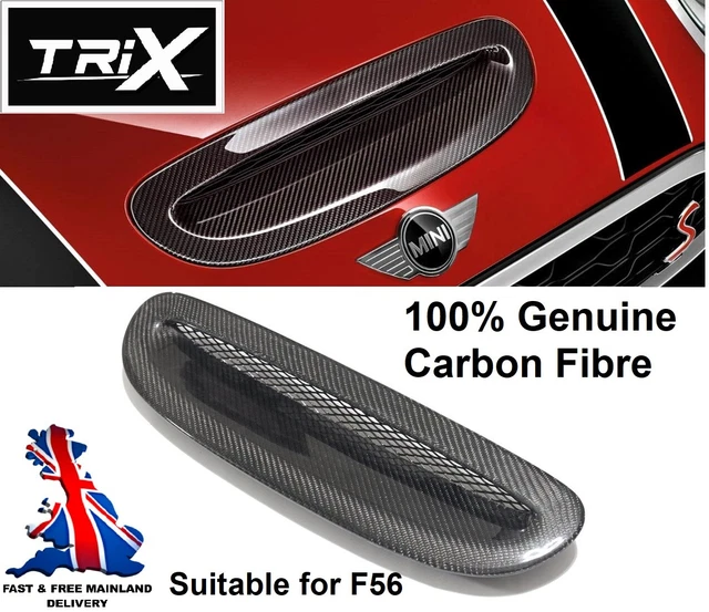 TRIX REAL DRY Carbon Fibre Hood scoop Induction Kit Mini Cooper One JCW ...