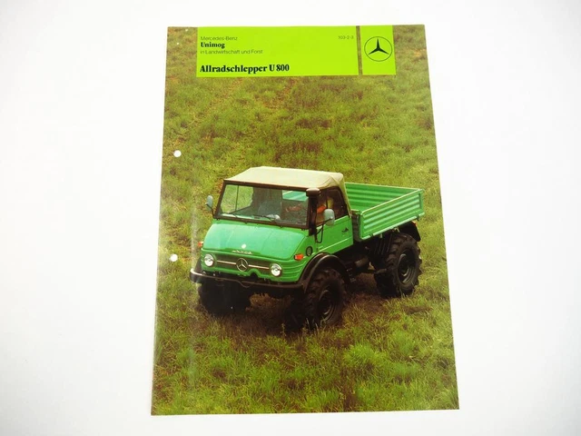 PROSPEKT MERCEDES BENZ U800 Unimog Allradschlepper 1979 EUR 19,90 ...