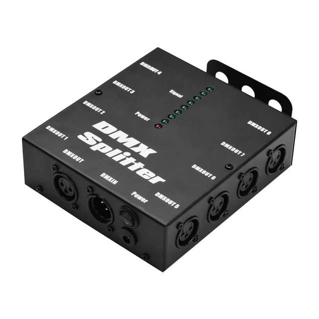 8-WAY DMX SPLITTER Isolated DMX512 Optical Splitter Distribution ...