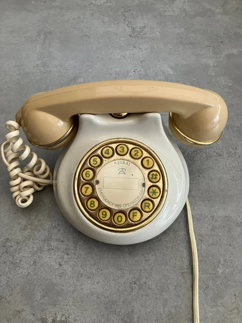 OLD RETRO ASTRAL Push Button Telephone £8.64 - PicClick UK