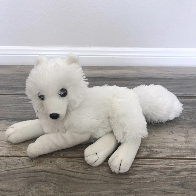 WILD REPUBLIC PLUSH Arctic Fox Wolf White Snowy Stuffed Animal Toy Soft ...