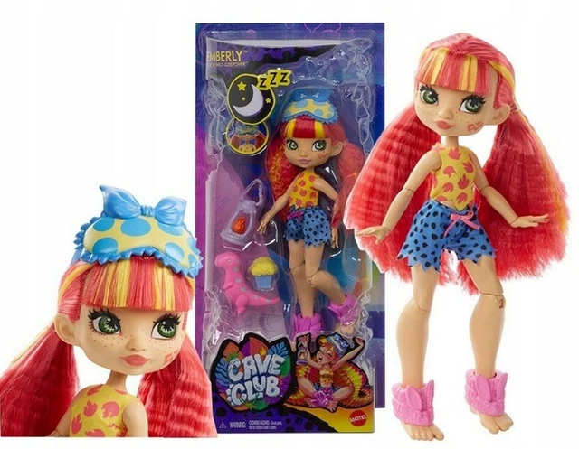 MATTEL CAVE CLUB Doll Con Accessori Emberly Cavetastic Sleepover Gth01 ...