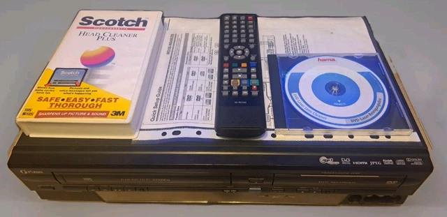 FUNAI VHS DVD Recorder Copy VHS to DVD HDMI New Remote & Set Up Guide ...