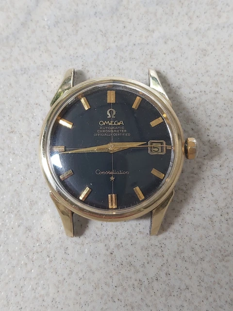 VINTAGE MEN WATCH Omega Constellation Cal 504 Case Gold Cap £398.80 ...