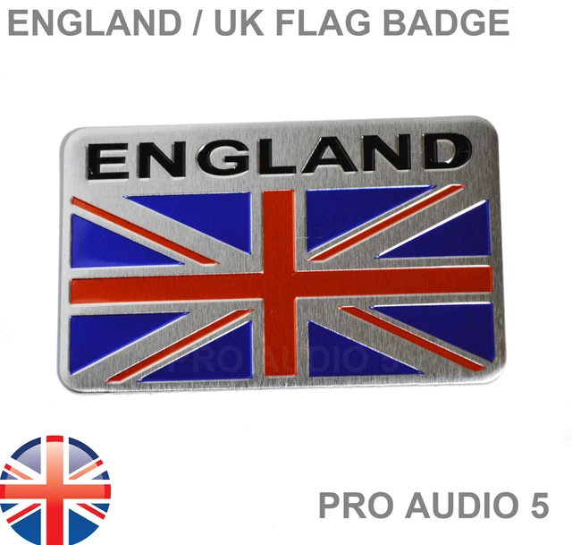 ENGLAND CAR BADGE Union Jack Rectangle Bike Van British UK GB Emblem ...