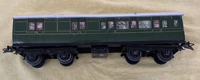 PRE-WAR HORNBY O Gauge Southern No.2 Corridor Brake Coach £75.00 ...