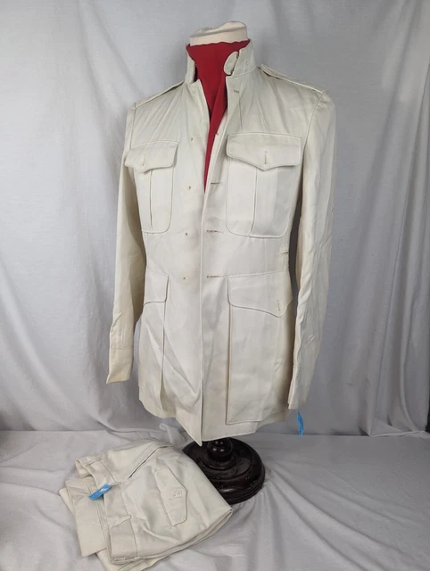 VINTAGE US MARINE Corps White Dress Coat w Pants 39R 32R £103.94 ...