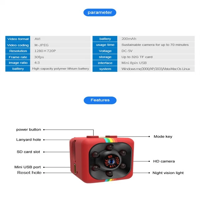 MINI 1080P FULL HD Car DVR Camera Recorder-High Definition Support 32GB ...