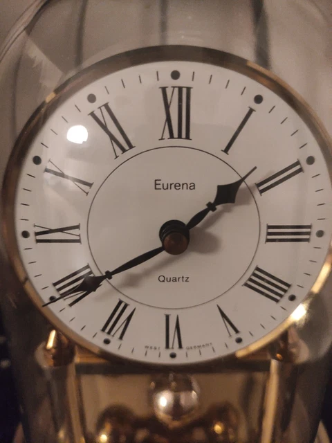 VINTAGE JAHRESUHR DREHPENDELUHR Tischuhr von EURENA Made In Germany EUR ...