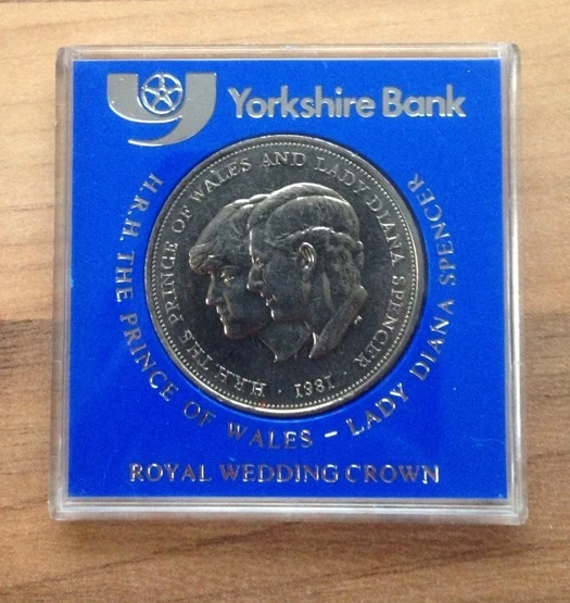 PRINCE CHARLES & LADY DIANA'S WEDDING - Commemorative Crown Coin & CASE ...