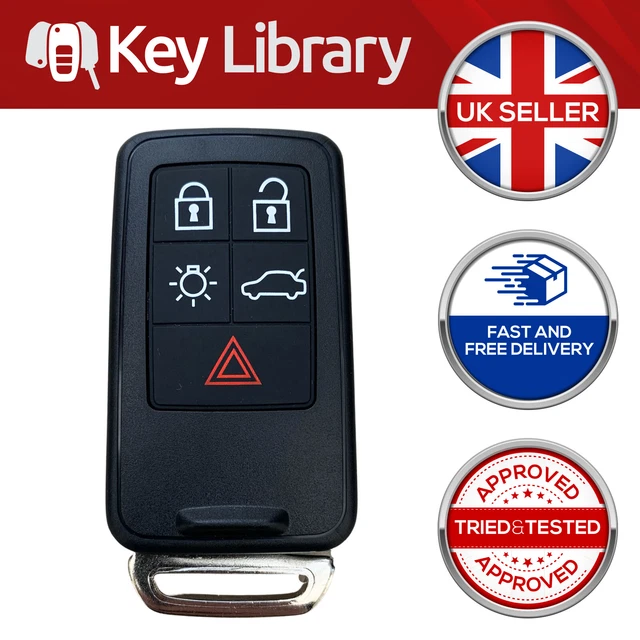 VOLVO 5 BUTTON Smart Remote Car Key Fob ID46 433Mhz For V40 V60 V70 S60 ...