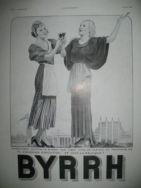 PUBLICITE DE PRESSE Byrrh Vin Aperitif Thuir Expo Illustration Leonnec ... PUBLICITE DE PRESSE Byrrh Vin Aperitif Thuir Expo Illustration Leonnec ...