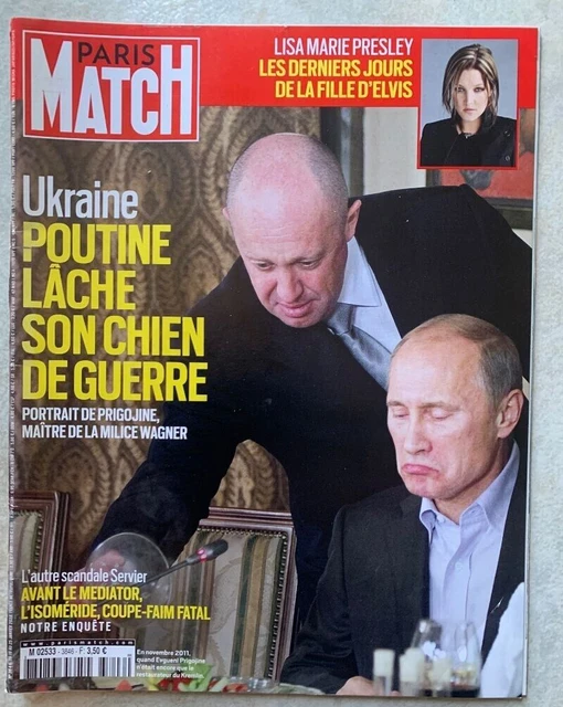 PARIS MATCH N°3846 POUTINE lâche son chien de guerre LISA MARIE PRESLEY ...