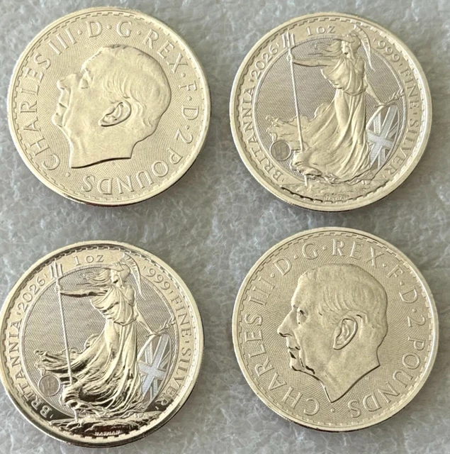 4 X 1 oz Silver Britannia 2026 Coins In Capsules Royal Mint £379.00 ...