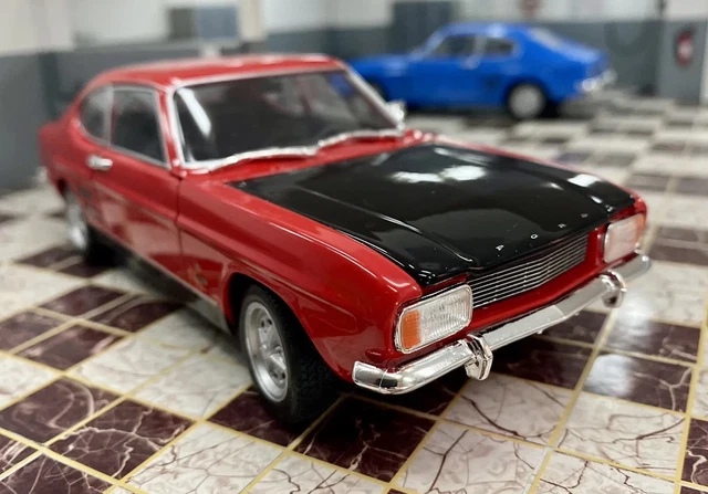 MK1 FORD CAPRI Red/Black 1600 Gt Xl V6 1969 Welly 1/24 Scale Diecast ...