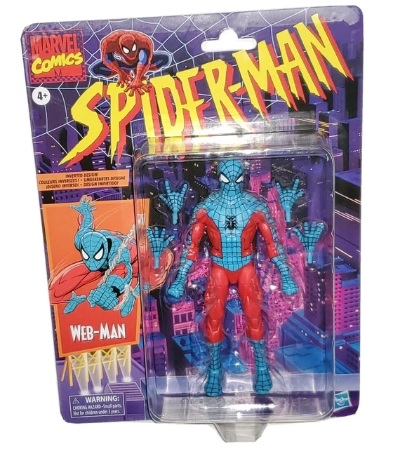 MARVEL LEGENDS WEB-MAN 6" Figure Inverted Design Spiderman Retro ...