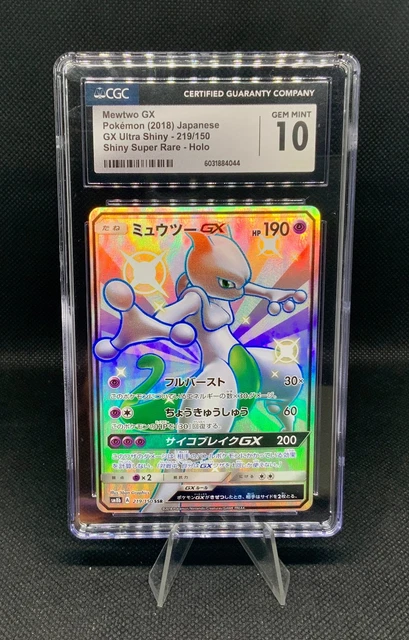 POKEMON ULTRA SHINY Mewtwo GX - 219/150 SM8b SSR, CGC 10, Jap EUR 115 ...