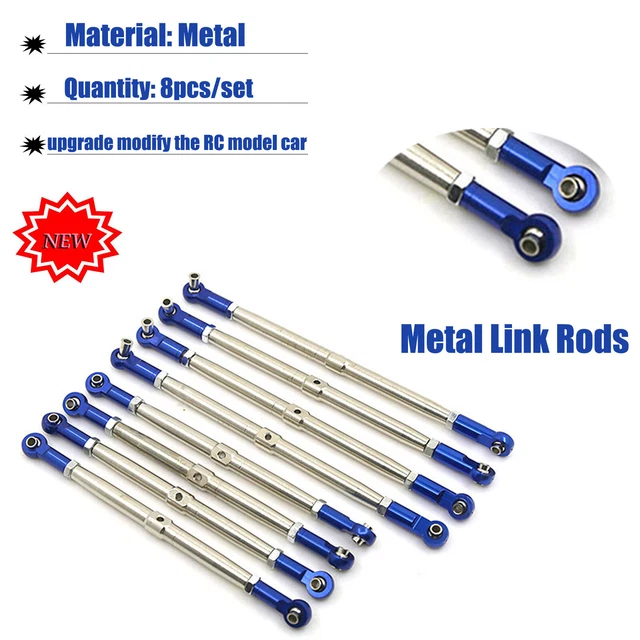 METAL ADJUSTABLE LINK Rod Strengthen Push Rods for TRAXXAS E2.0 SUMMIT ...