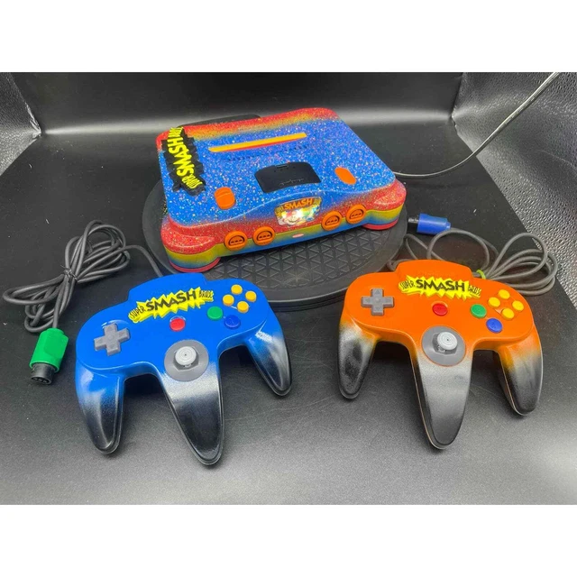 N64 CUSTOM SUPER Smash Bros Console Nintendo 64 w/ Controllers/Jumper ...