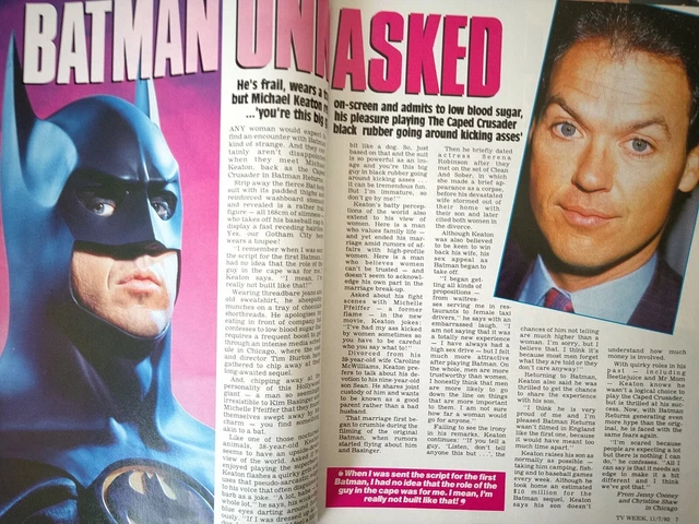 1992 TV WEEK magazine Emily Symons~BATMAN~Plucka Duck~Kylie Minogue ...